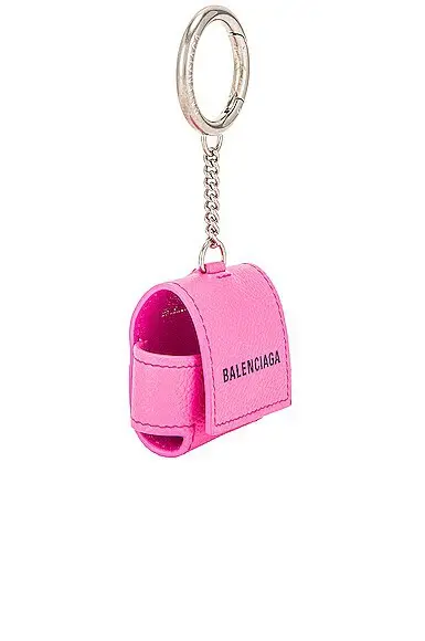 Balenciaga Cash Airpod Pro Holder In Fuchsia - Fluo Pink & Black